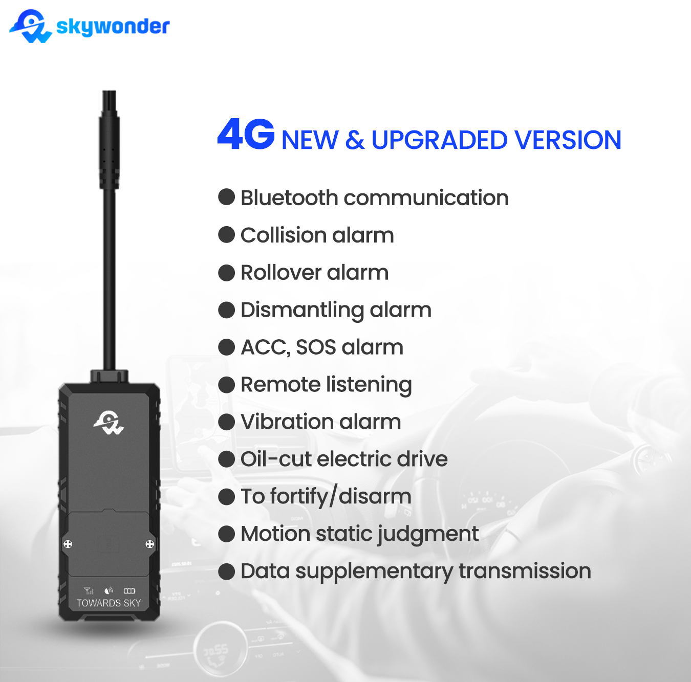 H8 4G Bluetooth GPS Tracker (IP67 Waterproof) | Skywonder