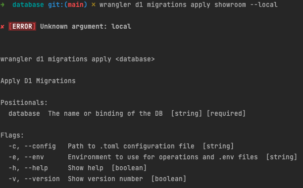wrangler d1 migration apply --local - Cloudflare Developers wrangler d1 migration apply --local - Cloudflare Developers