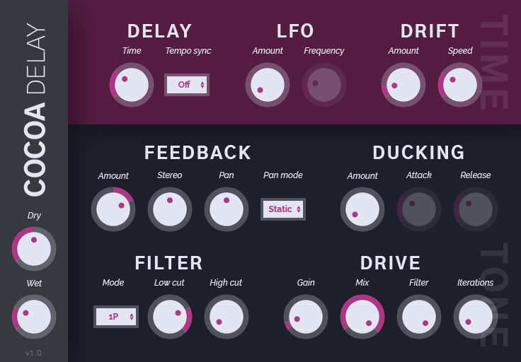 Cocoa Delay — Free Audio Plugin | PausePlayRepeat