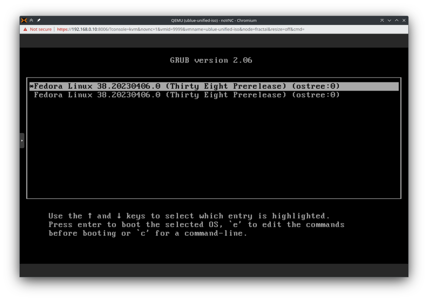 on proxmox, lxqt is booted after install - Universal Blue