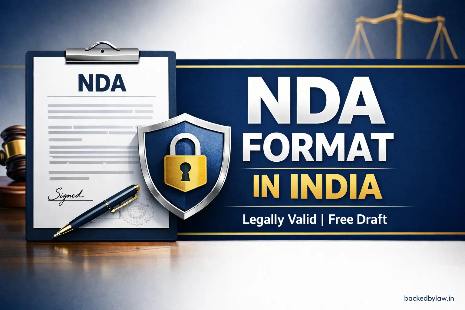 Draft Non-Disclosure Agreement (NDA) Under Indian Law | Backed By Law