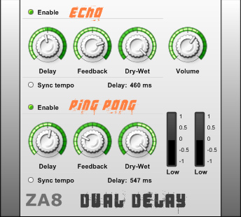 ZA8 Dual Delay — Free Audio Plugin | PausePlayRepeat
