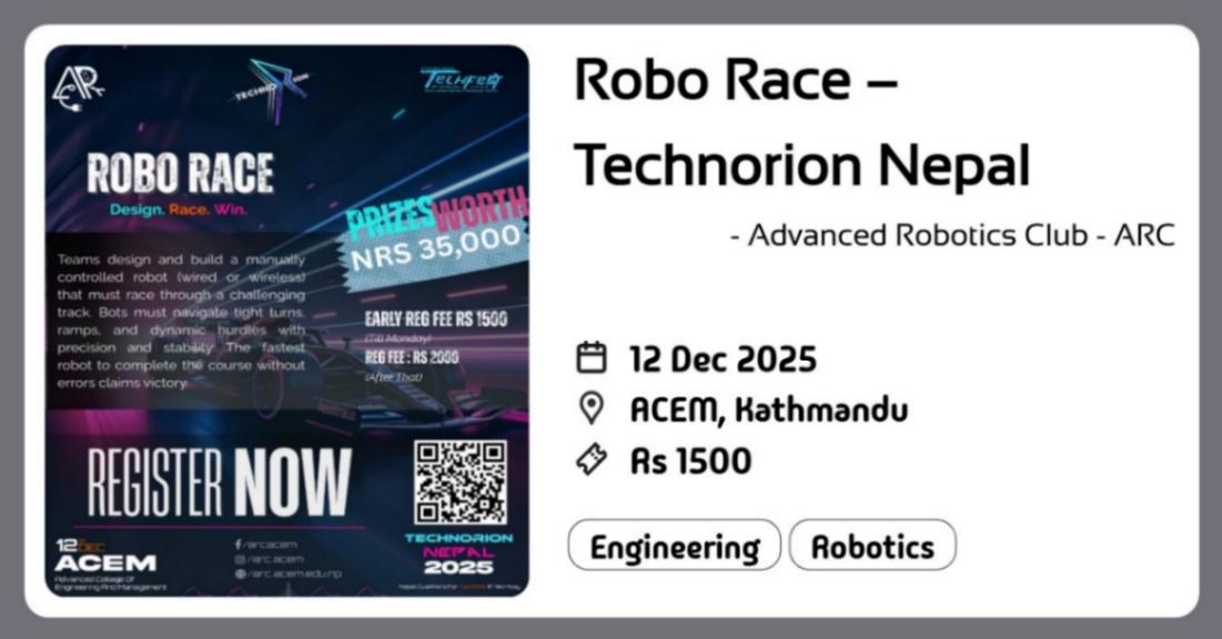 Robo Race – Technorion Nepal 2025
