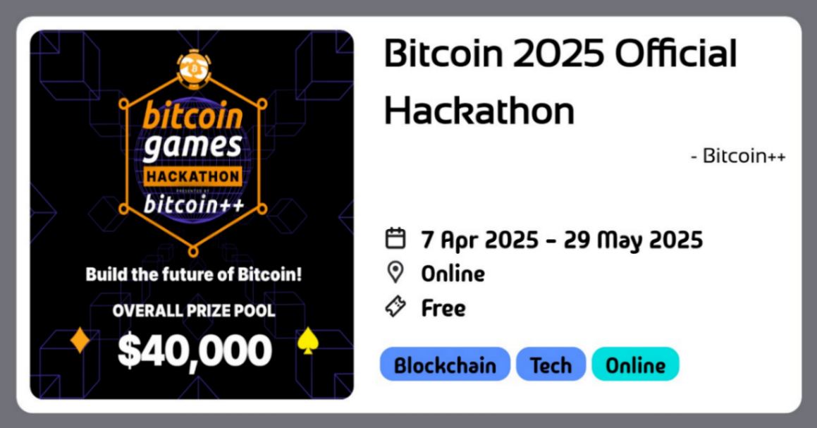 Bitcoin 2025 Official Hackathon