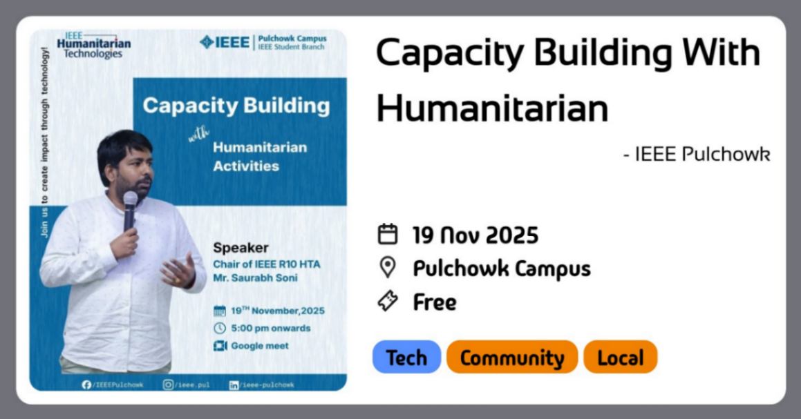 Capacity Building With Humanitarian Activities