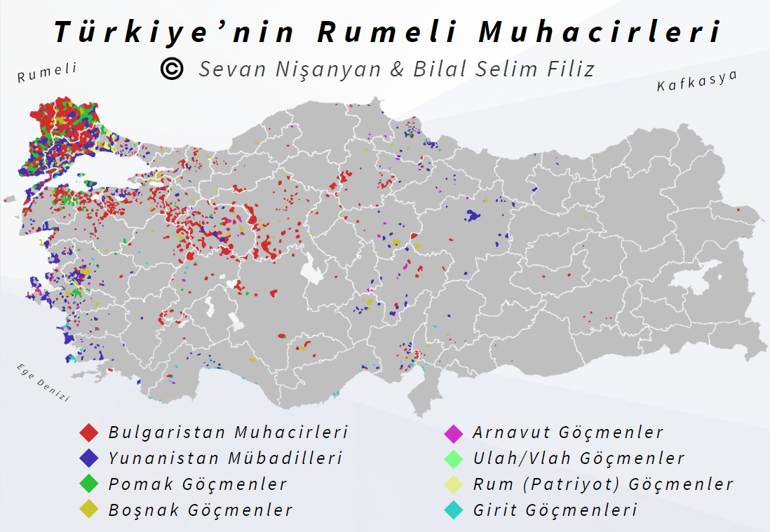 Türkiye'nin Rumeli Muhacirleri - Nişanyan Tarih Atlası