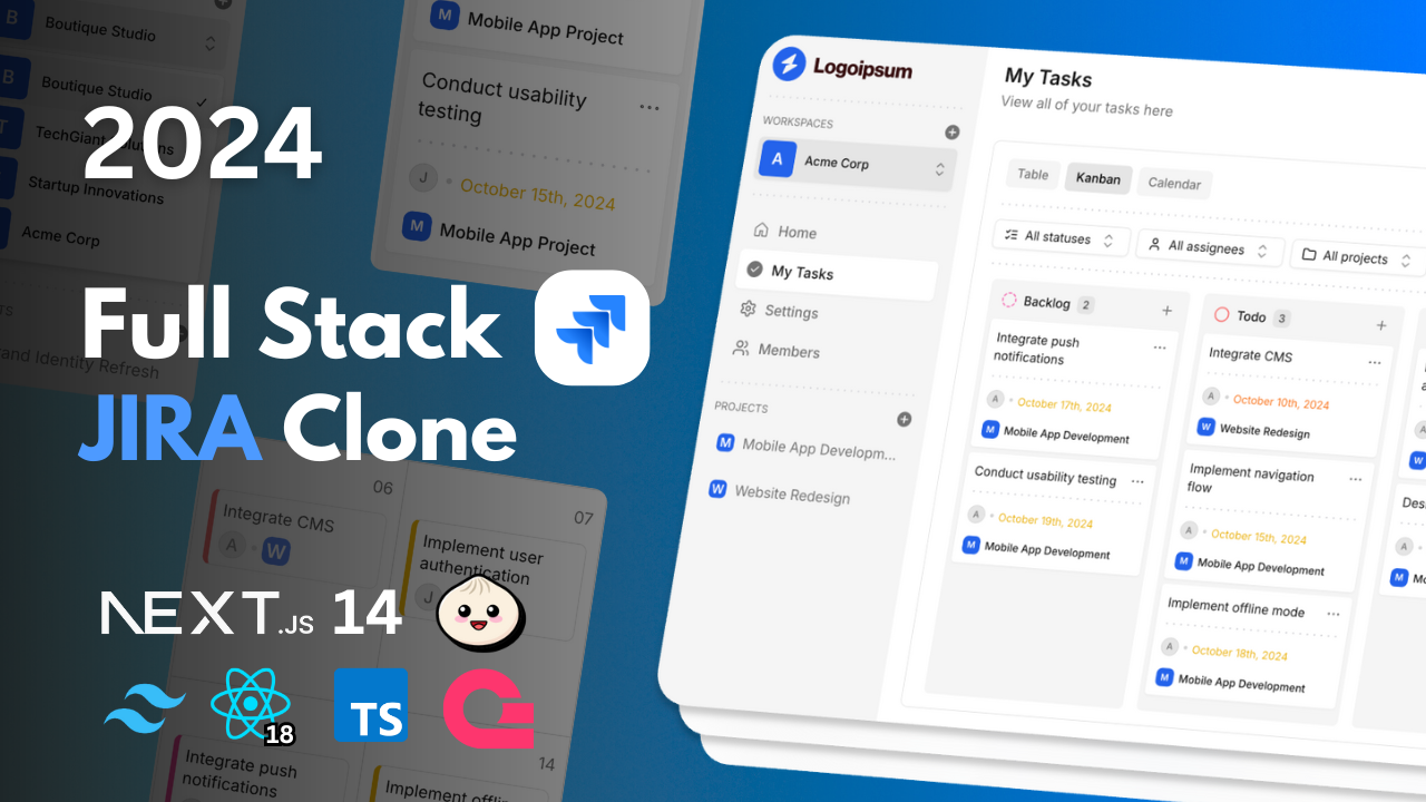 Build a Jira clone - Code With Antonio Build a Jira clone - Code With Antonio