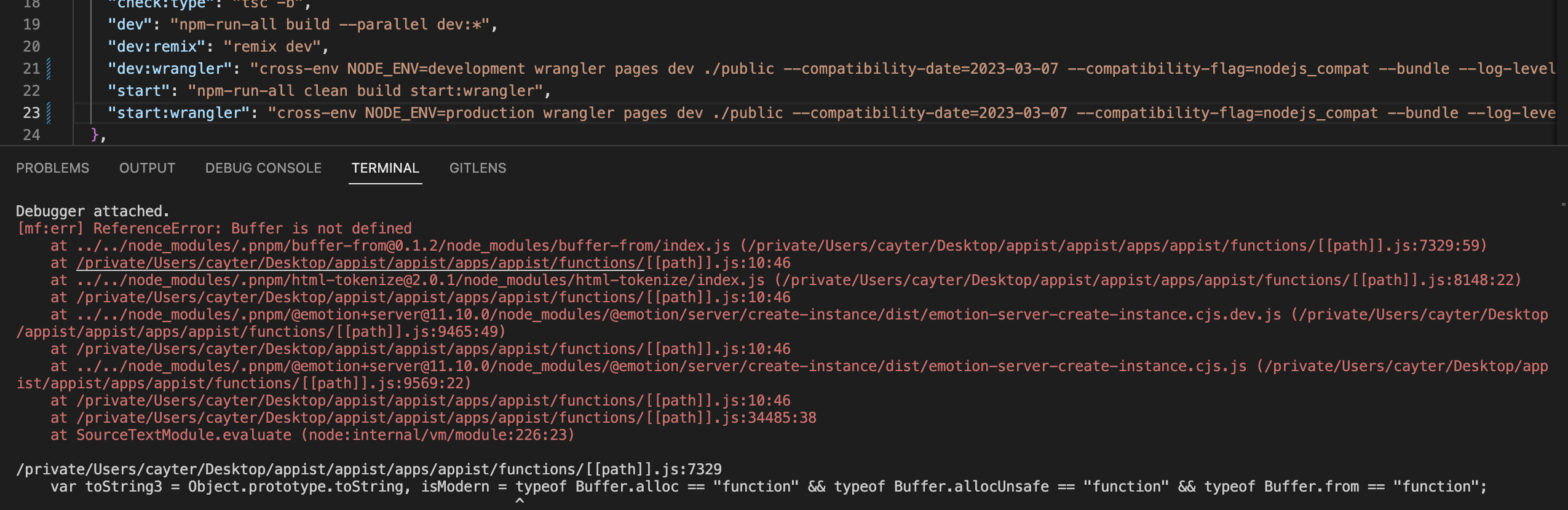 I've been using nodejs_compat with pages dev fine for the past week. ```npx wrangler pages dev ...