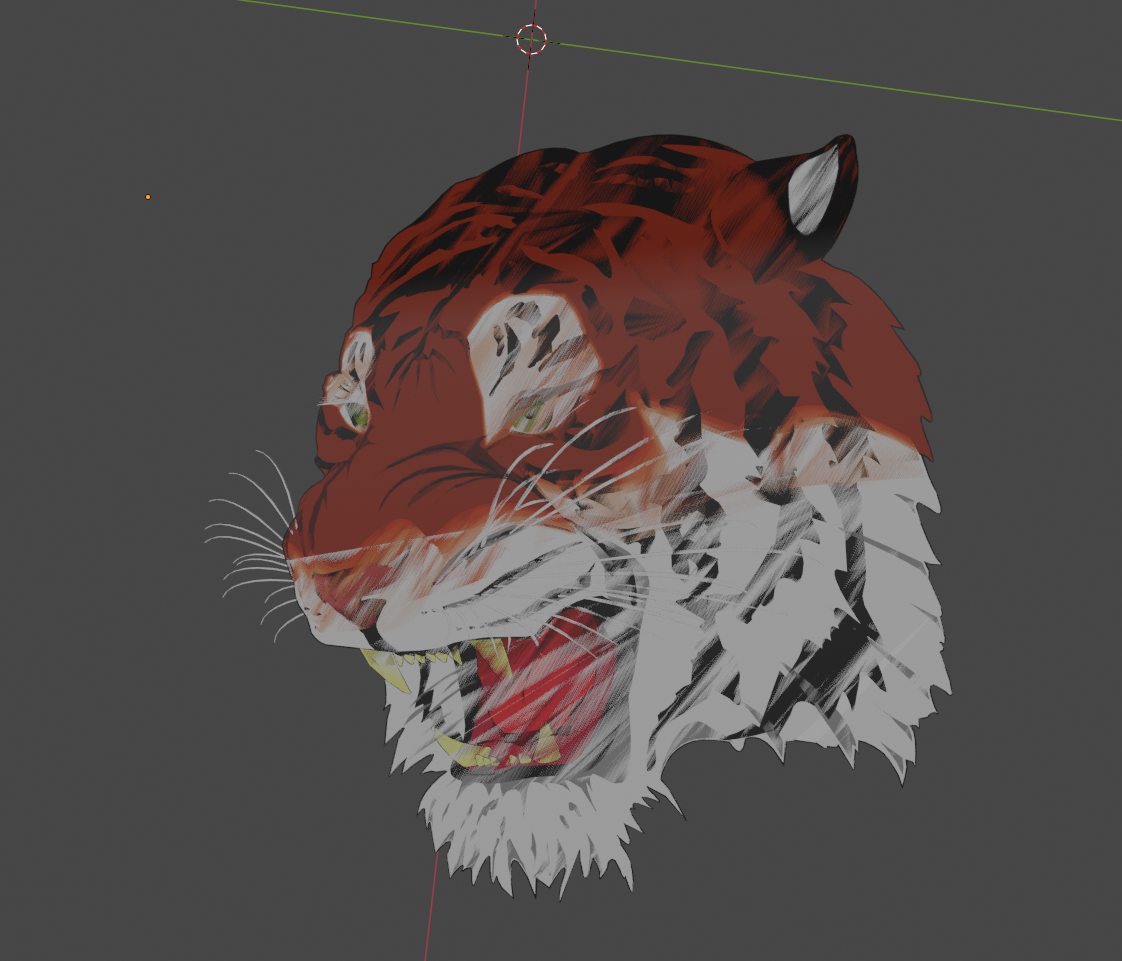 Ah. The old postscript tiger... - Open Brush, Open Blocks, Icosa Gallery