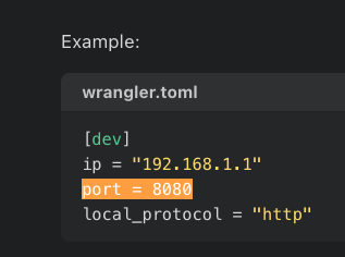 Specifying development port - Cloudflare Developers